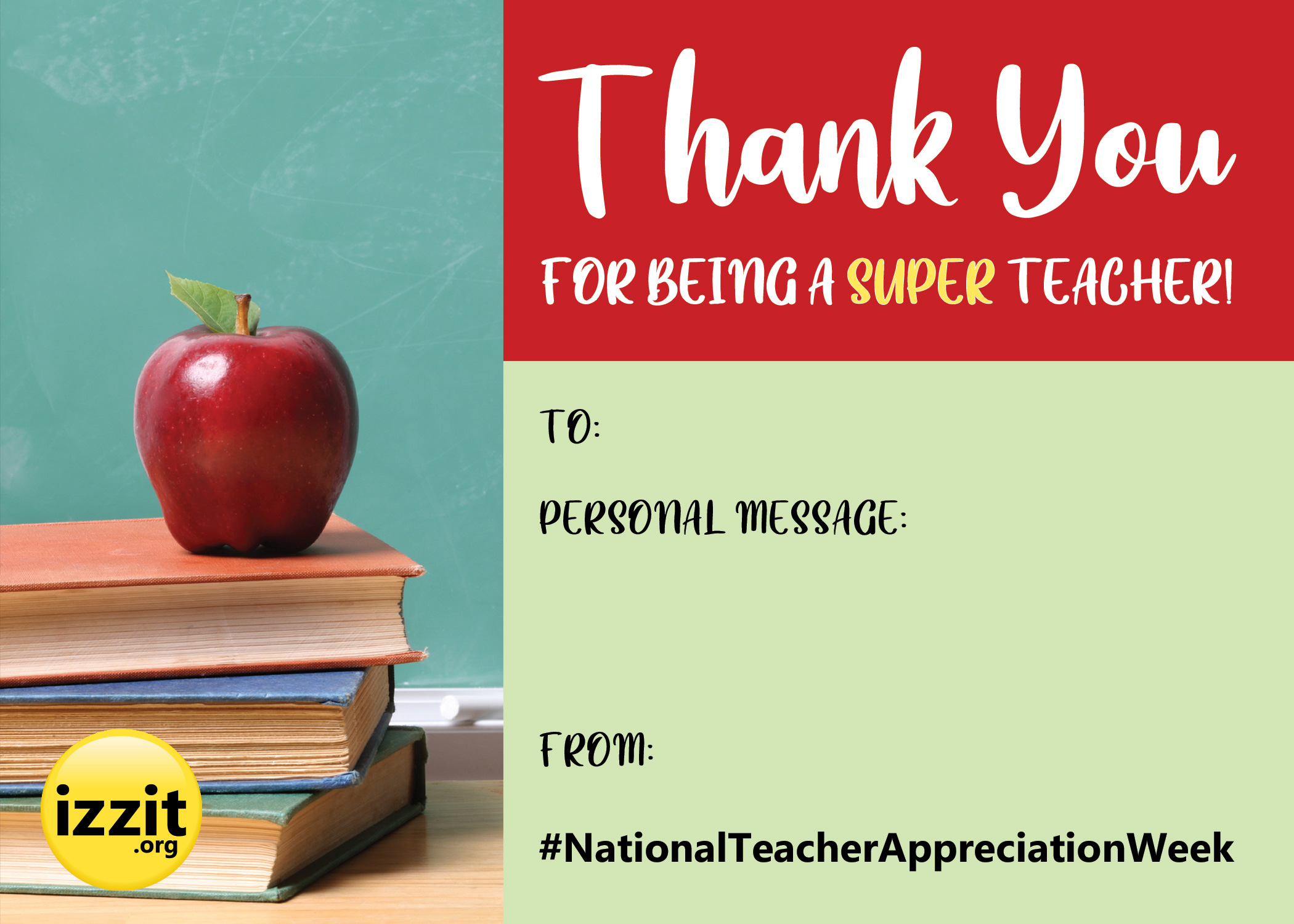 Teacher Appreciation | izzit.org